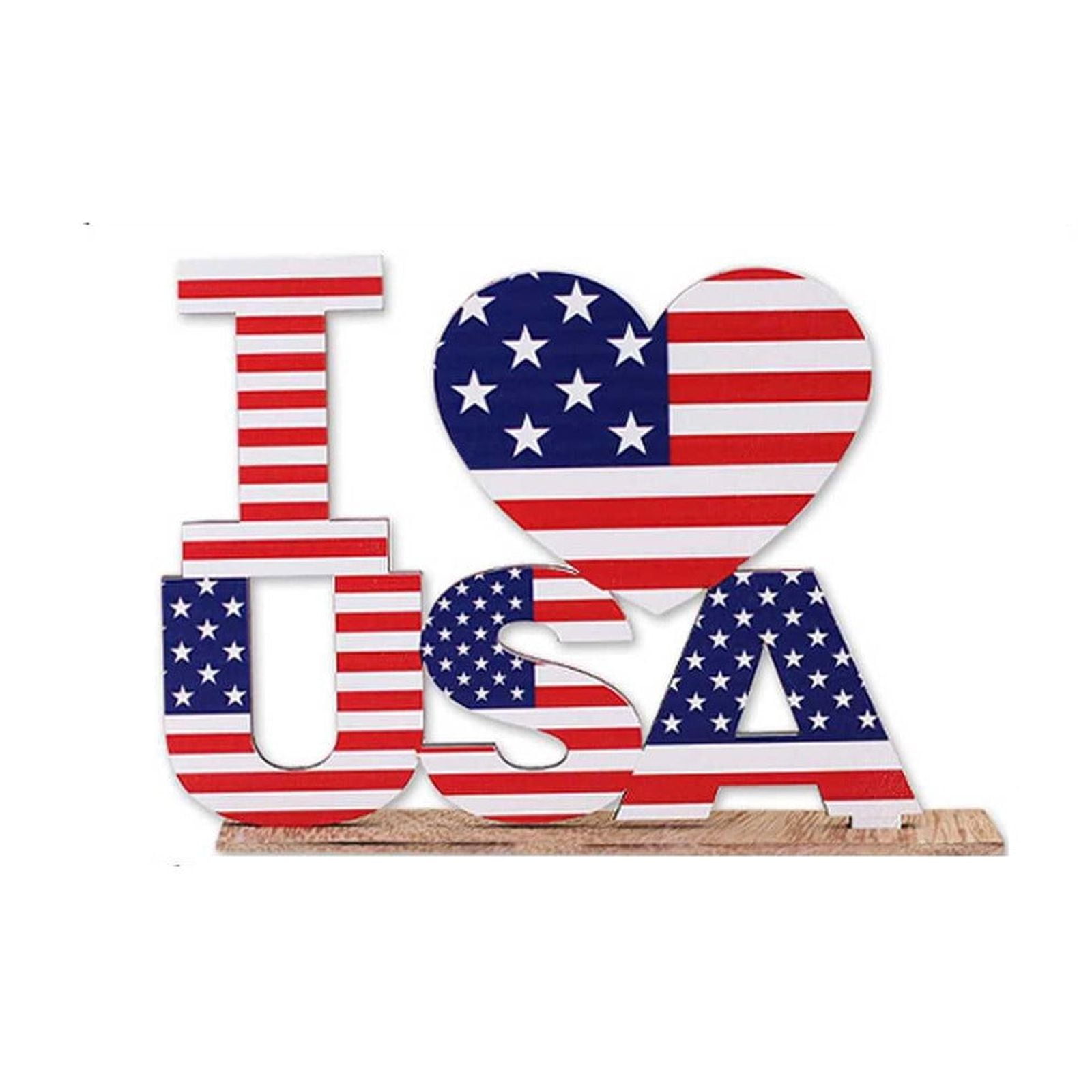 Independence Day Wooden Independence Day Table Decor 2025 Patriotic 1PC ...