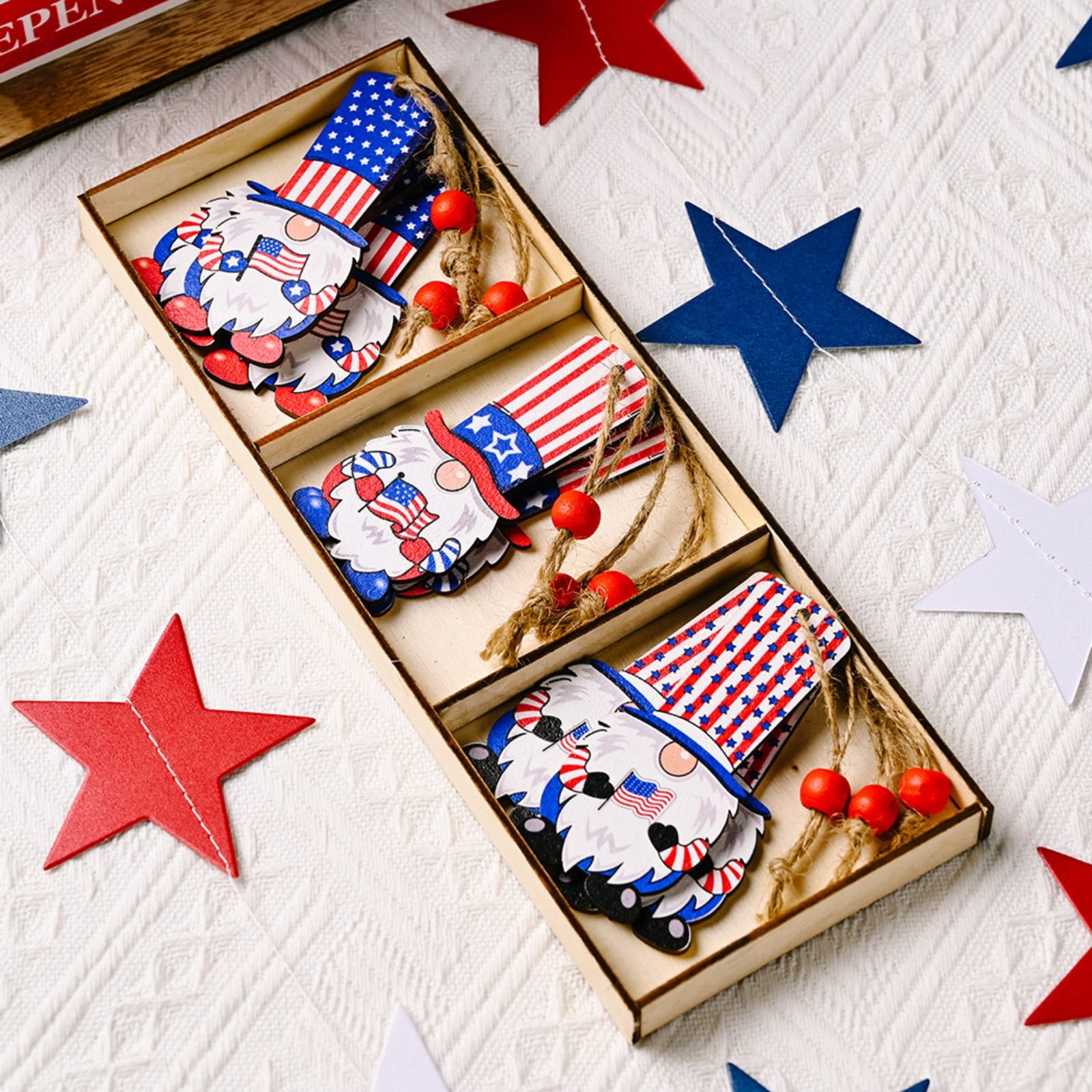 Independence Day Wooden Independence Day Table Decor Patriotic 9PC 2025 ...