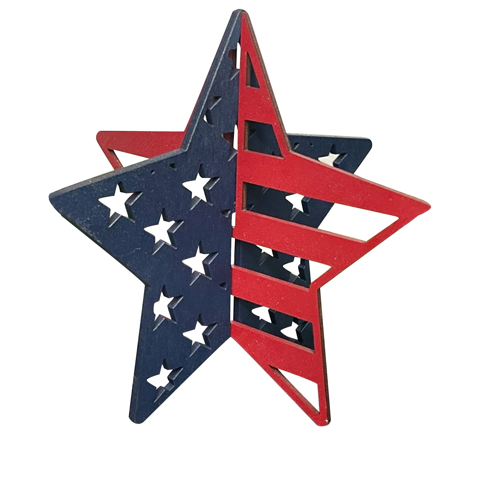 Independence Day Wooden Independence Day Table Decor Star 3D Patriotic ...