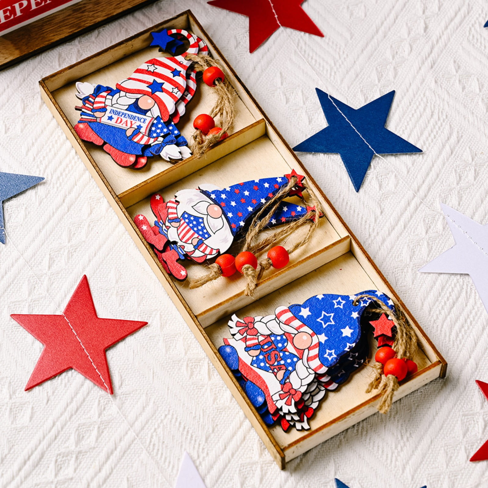 Independence Day Wooden Independence Day Table Decorations 9PC ...