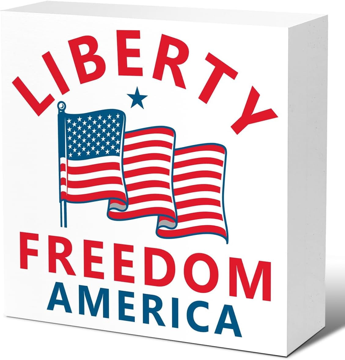 Independence Day Wooden Plaque,Liberty Freedom America Wooden Box Sign ...
