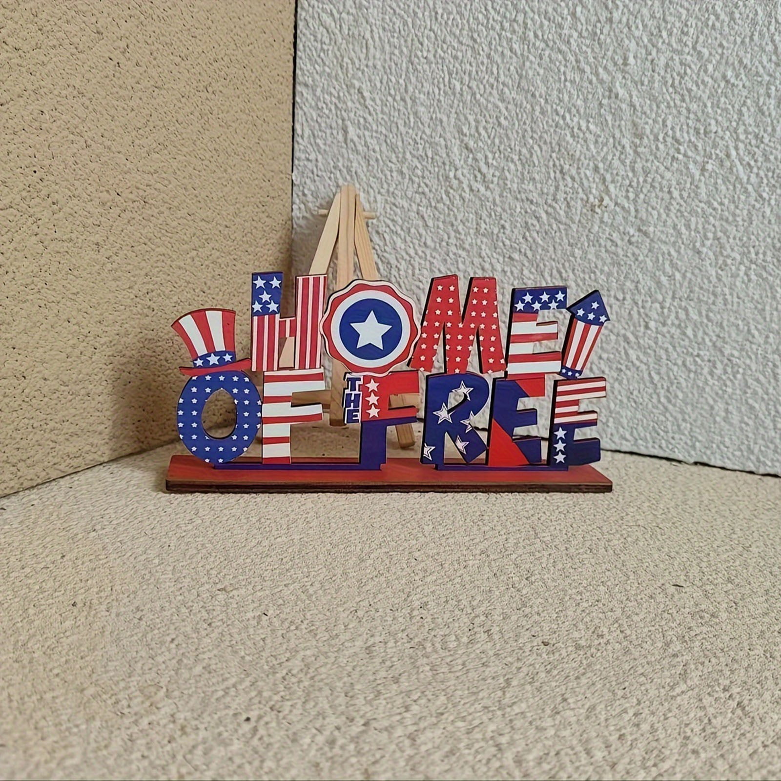 Independence Day Wooden Table Sign 1776 Patriotic Independence Day ...