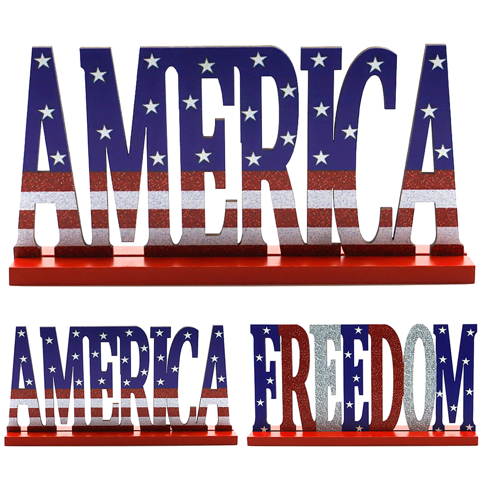 Independence Day Wooden Table Sign 2025 Patriotic 4th of July ...