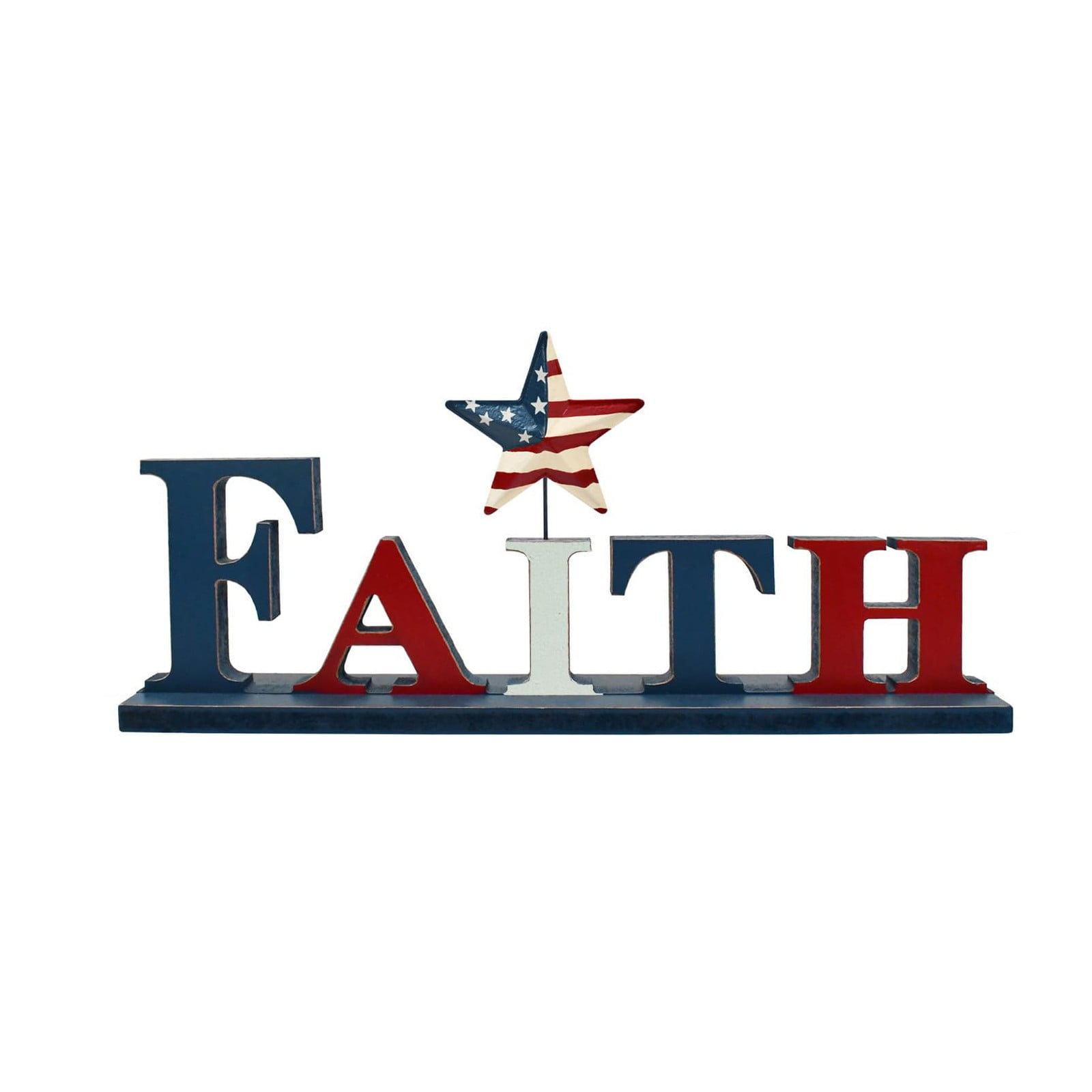 Independence Day Wooden Table Sign 7.25x2.17" 2025 Patriotic Americana ...