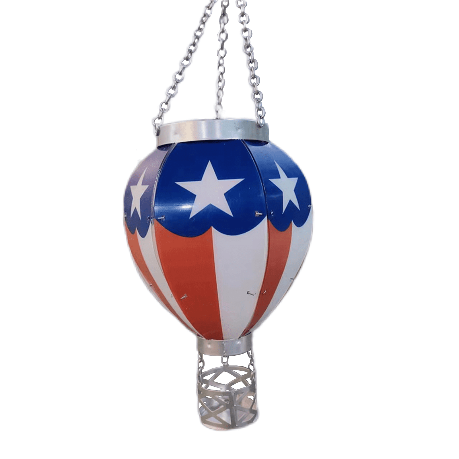 Independence Day decor，Patriotic Hot Air Balloon Wind Spinner USA Flag ...