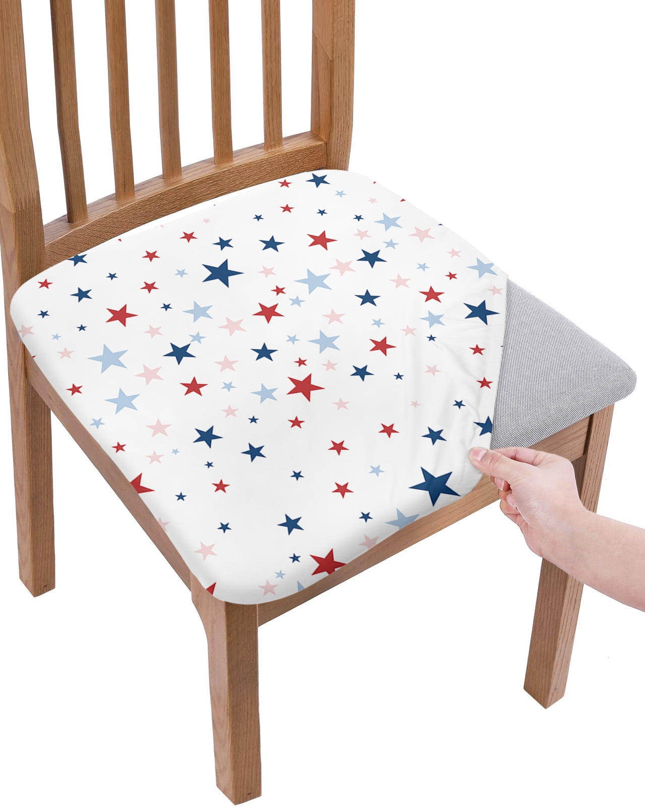 Independence Five-pointed Star Shining Chair Seat Covers for Dining ...