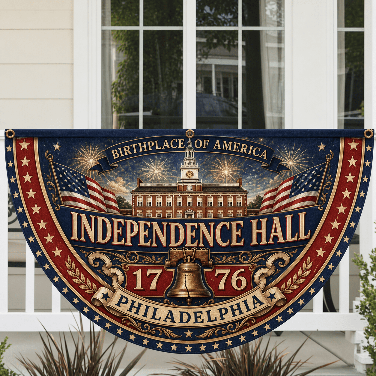 Independence Hall Flag 1776 2026 America 250th Anniversary Patriotic ...