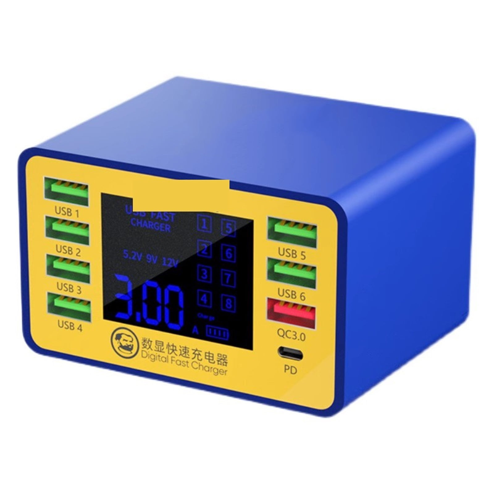Independent Digital Display With Multi Port Charging USB Support For PD ...