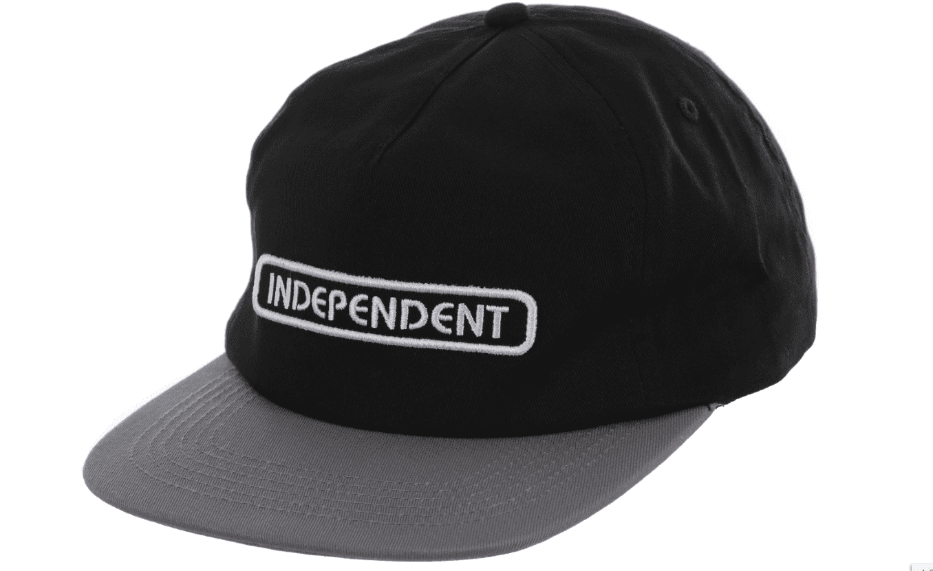 Independent Groundwork Mid Profile Hat Charcoal Black White Snapback ...