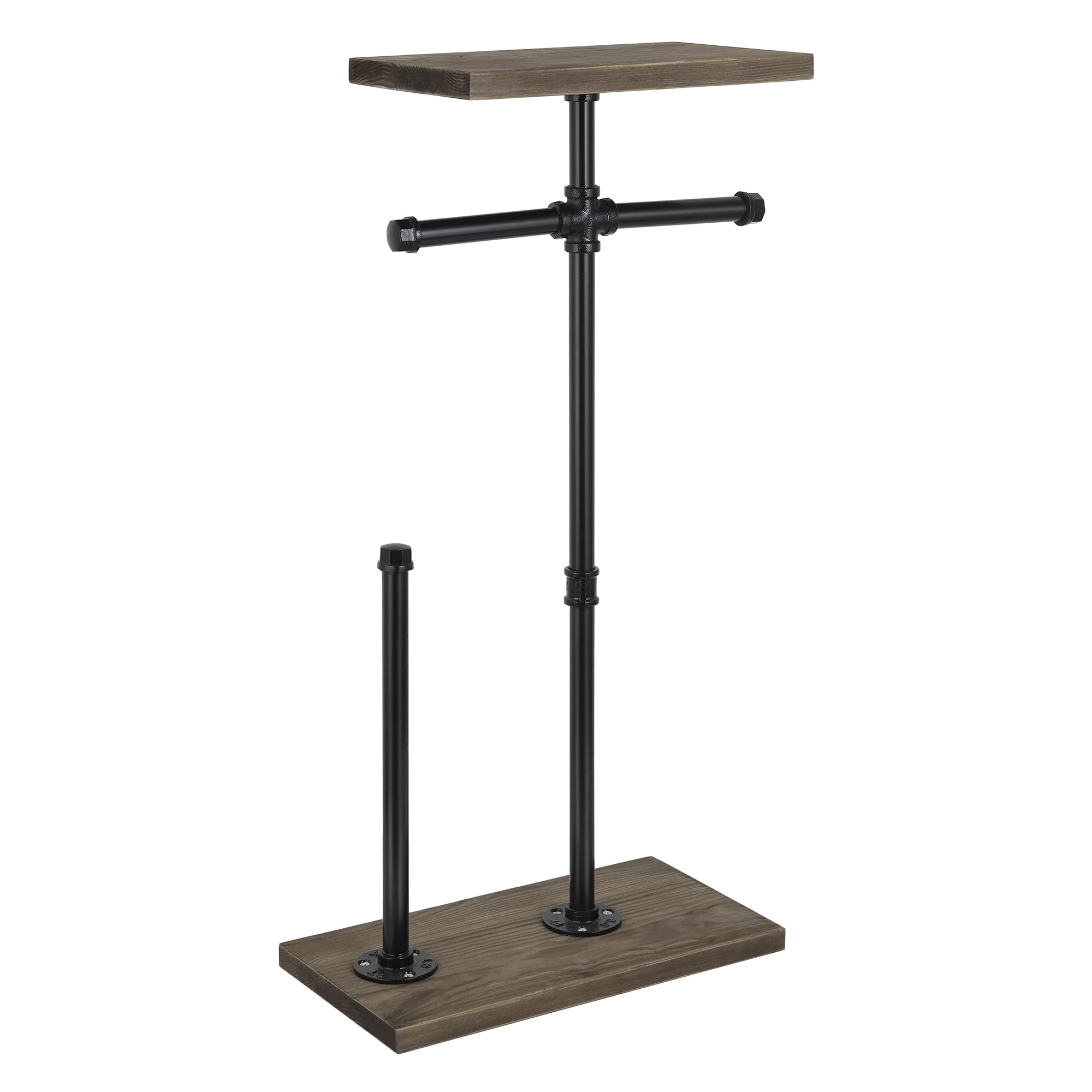 Independent Paper Rack, Industrial Style Paper Rack, 2 Wooden Storage ...