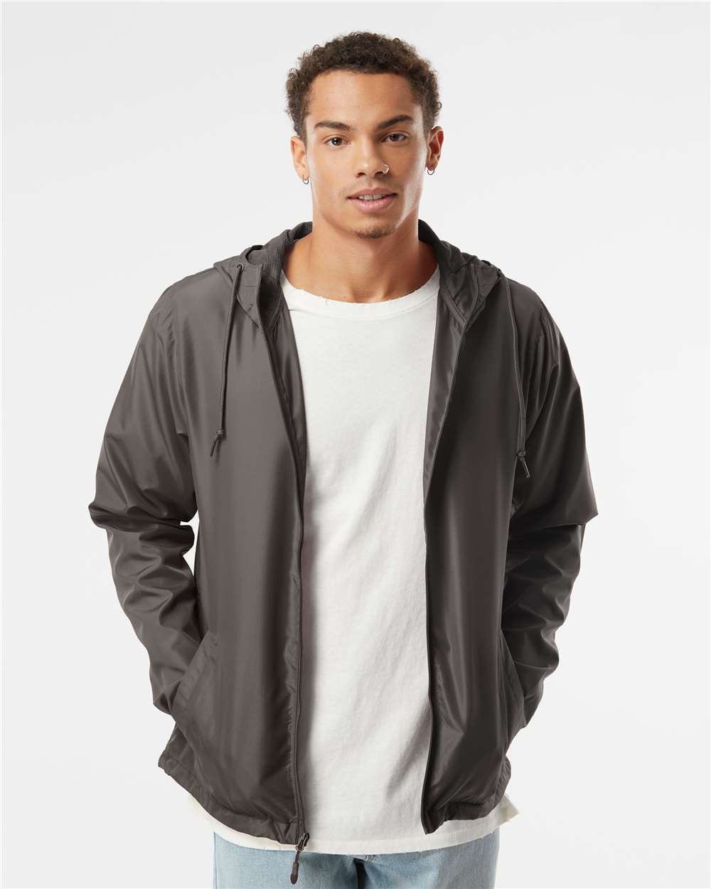 Independent Trading Co. Lightweight Windbreaker Full-Zip Jacket ...