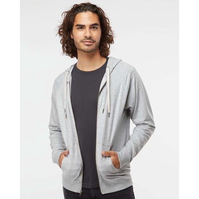 Independent Trading Co. Icon Unisex Lightweight Loopback Terry Full-Zip ...