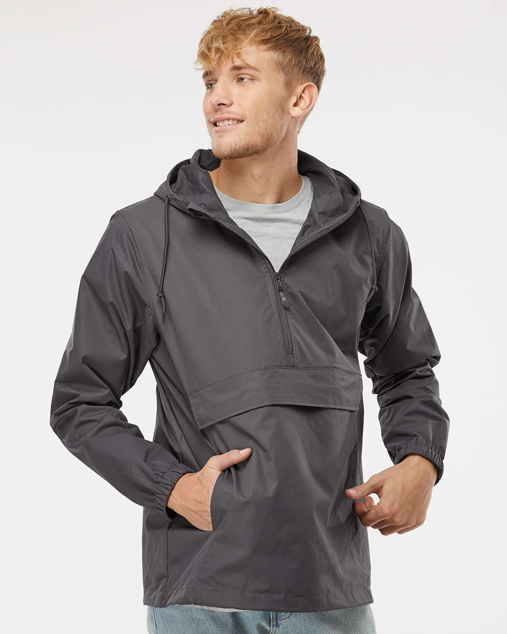 Independent Trading Co. Men's Water Resistant Anorak Jacket - Walmart.com