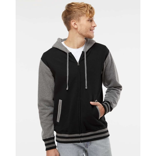Independent Trading Co. Unisex Heavyweight Varsity Full-Zip Hooded ...