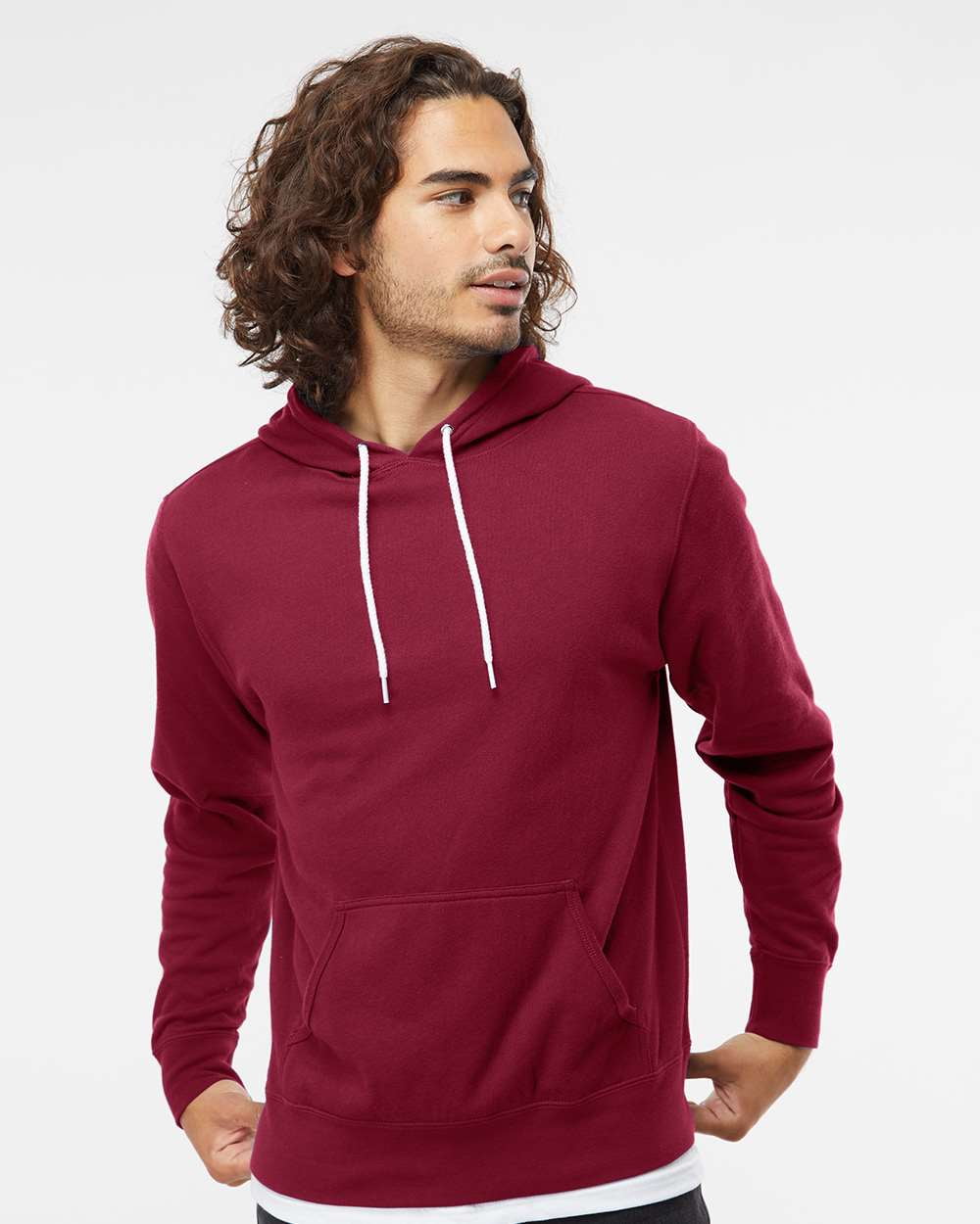 Independent Trading Unisex Lightweight Hooded Sweatshirt, Currant - 2XL ...