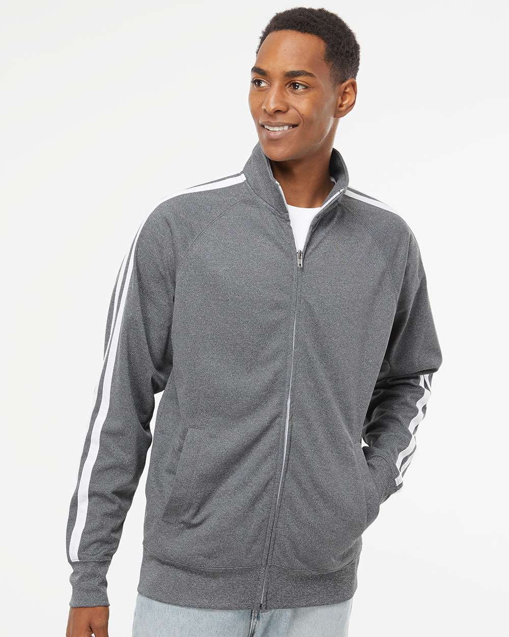 Independent Trading Co. Unisex Lightweight Poly-Tech Full-Zip Track ...