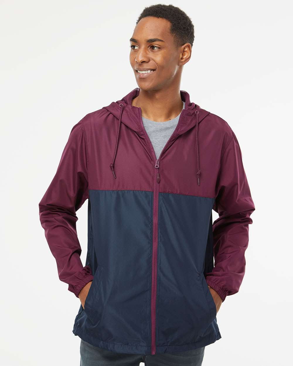 Independent Trading Co. Unisex Lightweight Windbreaker Full-Zip Jacket ...