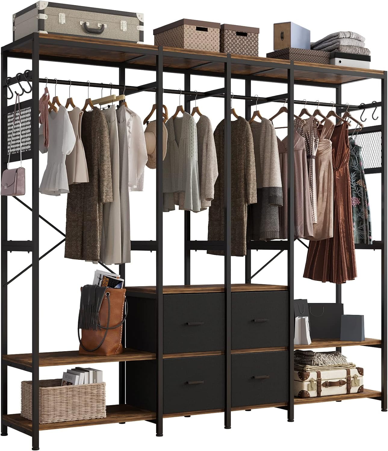 Independent Wardrobe Manager, Clothes Rack, Multiple Storage Racks and ...