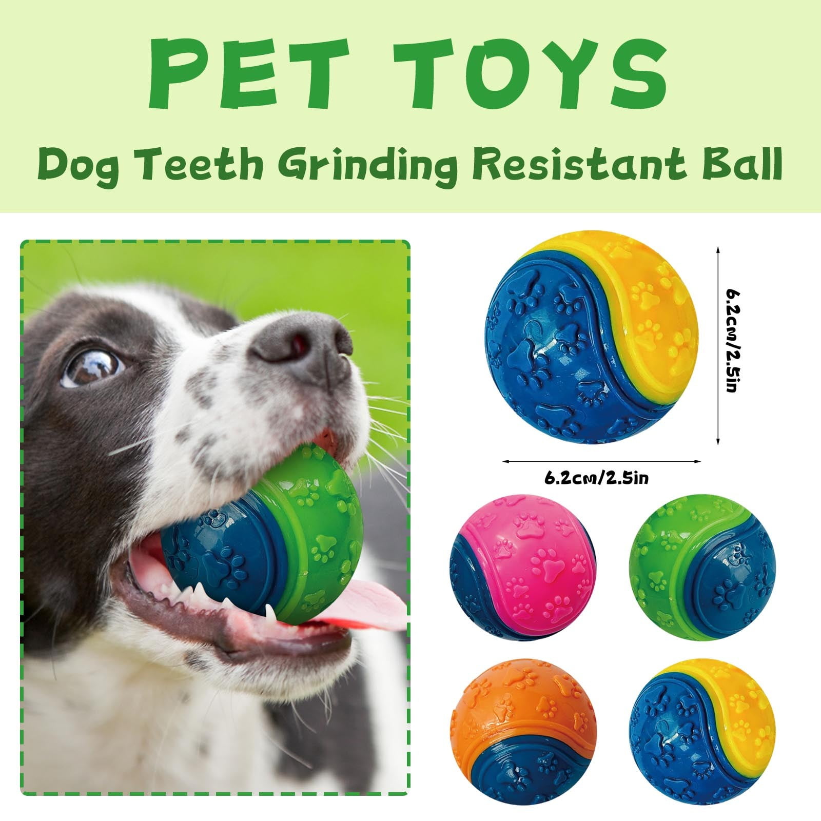 Indestructible Dog Balls for Aggressive Chewers, Interactive Dog Toys ...