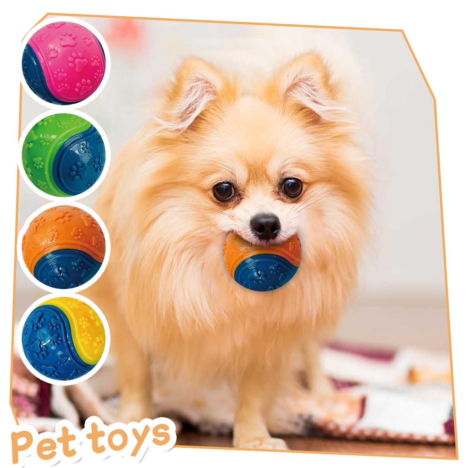 Indestructible Dog Balls for Aggressive Chewers, Interactive Dog Toys ...