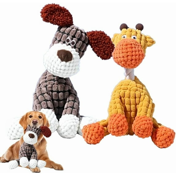 Indestructible Dog Toy, 2026 New Durable Plush Dog Toys for Aggressive ...