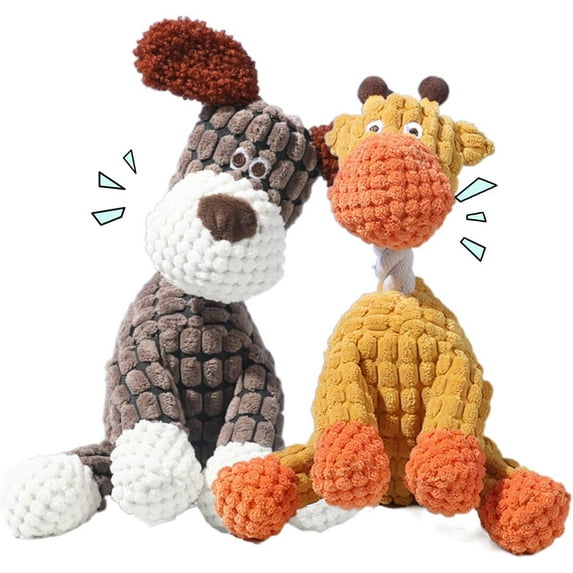 Indestructible Dog Toy, 2026 New Durable Plush Dog Toys for Aggressive ...