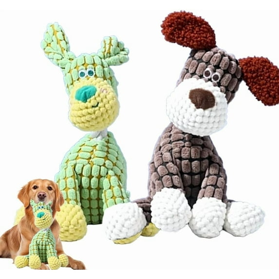 Indestructible Dog Toy, 2026 New Durable Plush Dog Toys for Aggressive ...