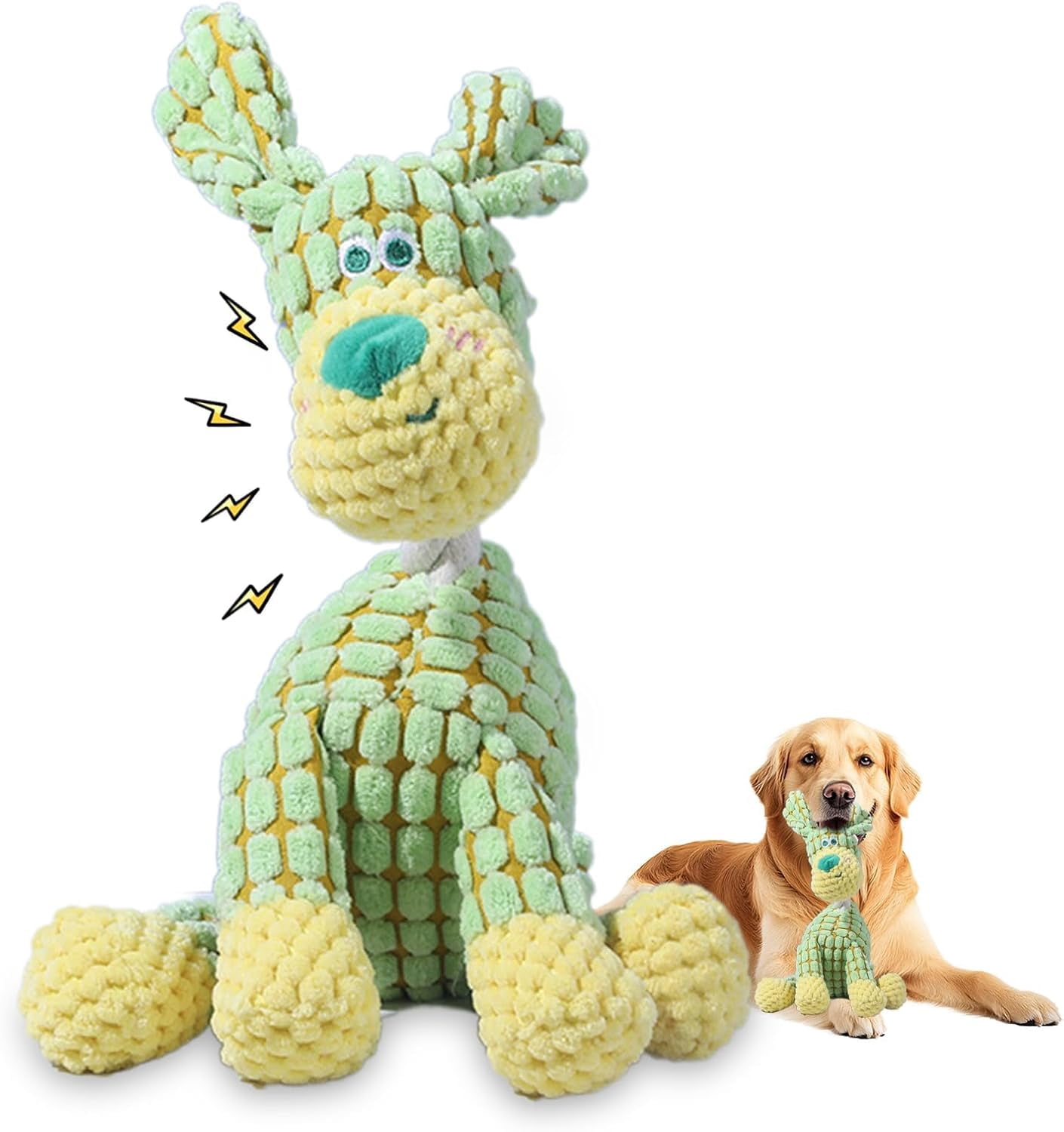 Indestructible Dog Toy, 2026 New Durable Plush Dog Toys for Aggressive ...