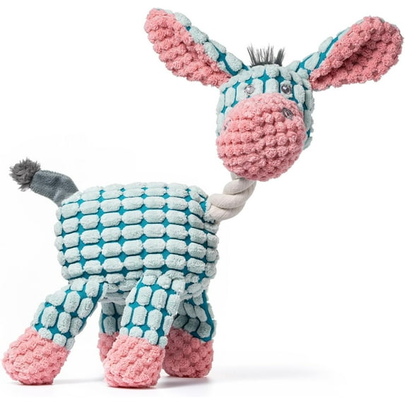 Indestructible Dog Toy，2026 New Squeaking Donkey, Plush Material, Fun ...