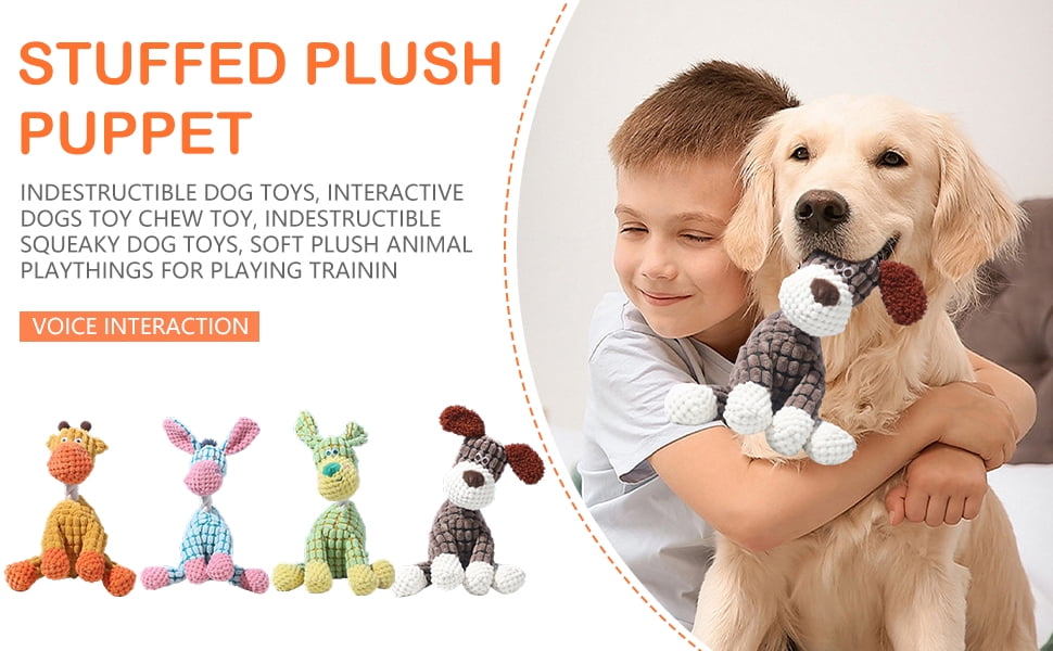 Indestructible Dog Toys,2026 New Dogs Plush Toy for Aggressive Chewers ...