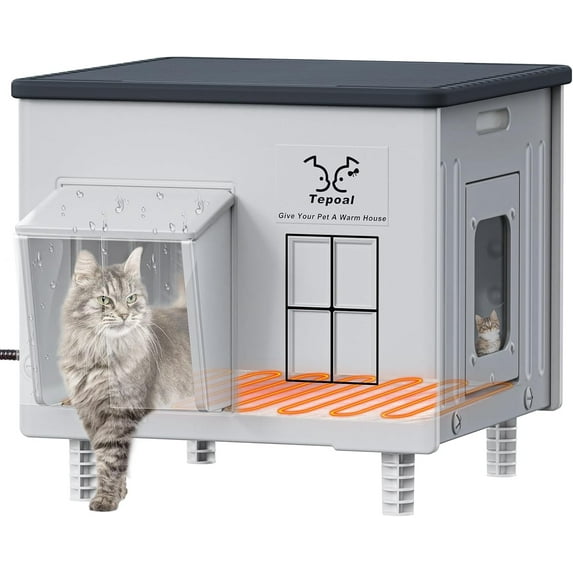 Indestructible Heated Cat House for Outside - Extremely Waterproof ...