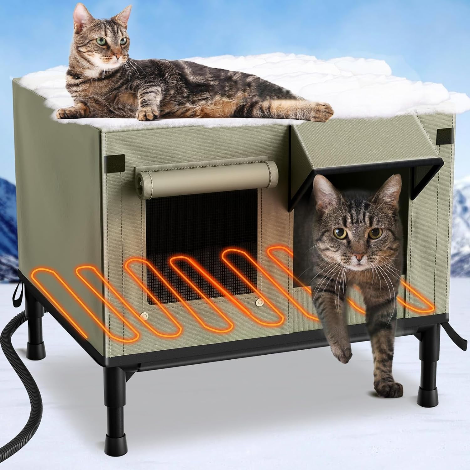 Indestructible Heated Cat Houses for Outdoor, Extremely Weatherproof in ...