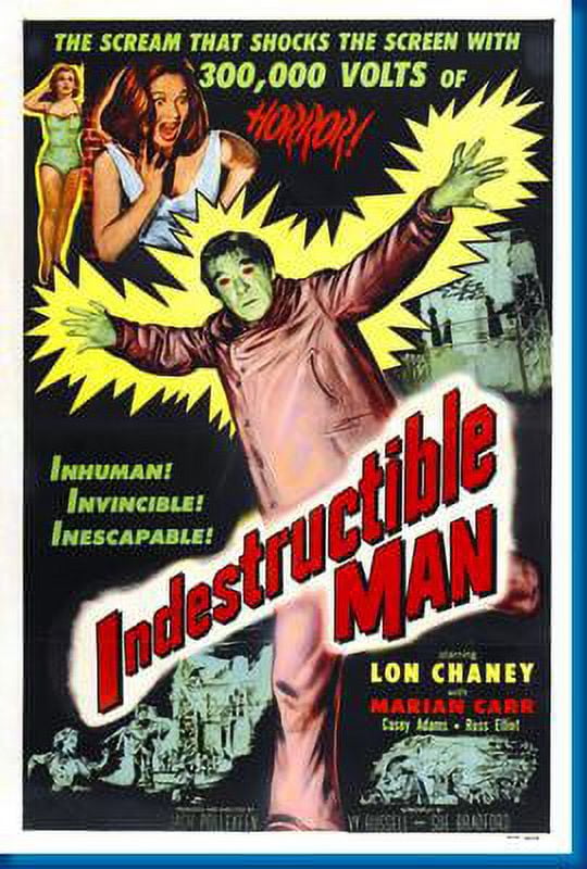 Indestructible Man Movie Poster 16in x 24in 16x24 Multi-Color Square ...