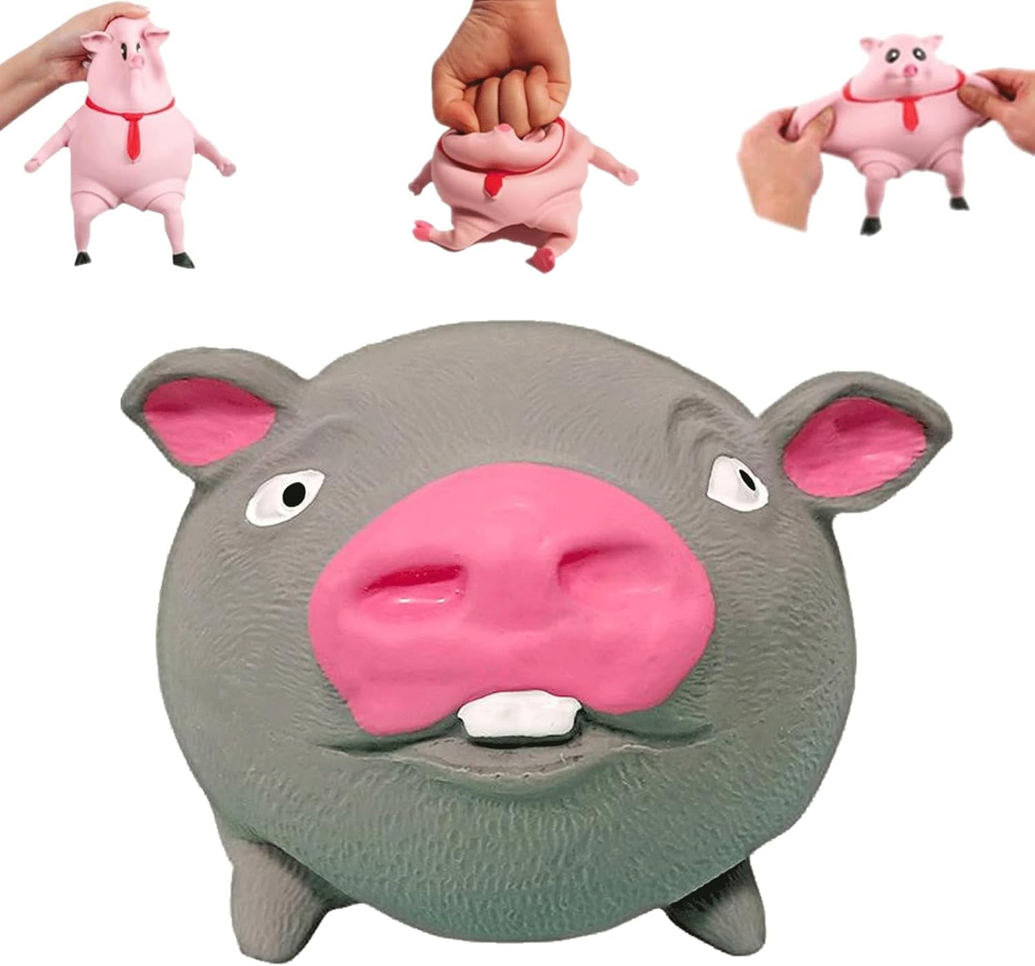 Indestructible Pig, Stretchy Glue-Sand Filled Rubber Pig, Latex Piglet ...