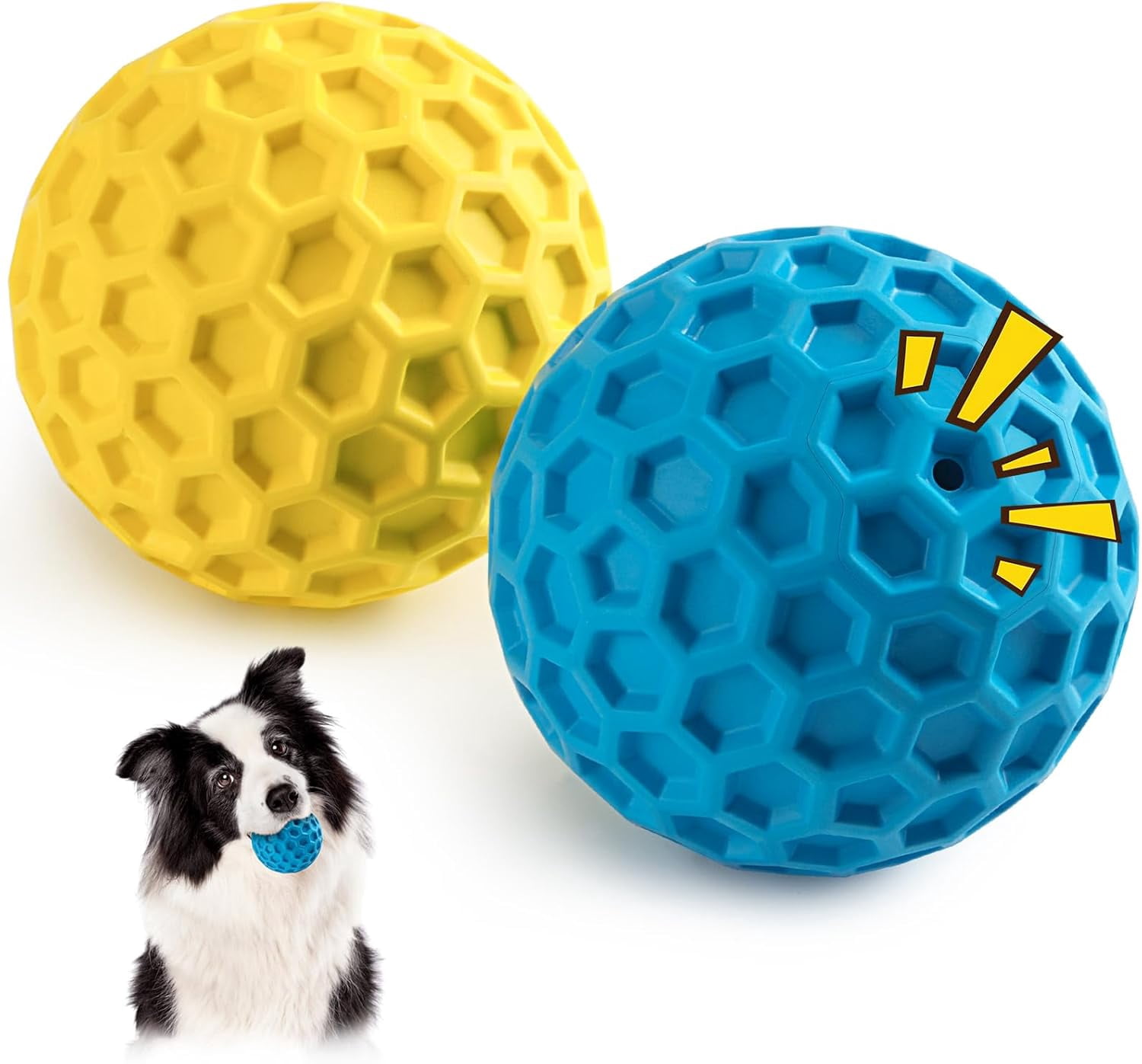 Indestructible Squeaky , Interactive Balls 2 , for Aggressive Chewers ...