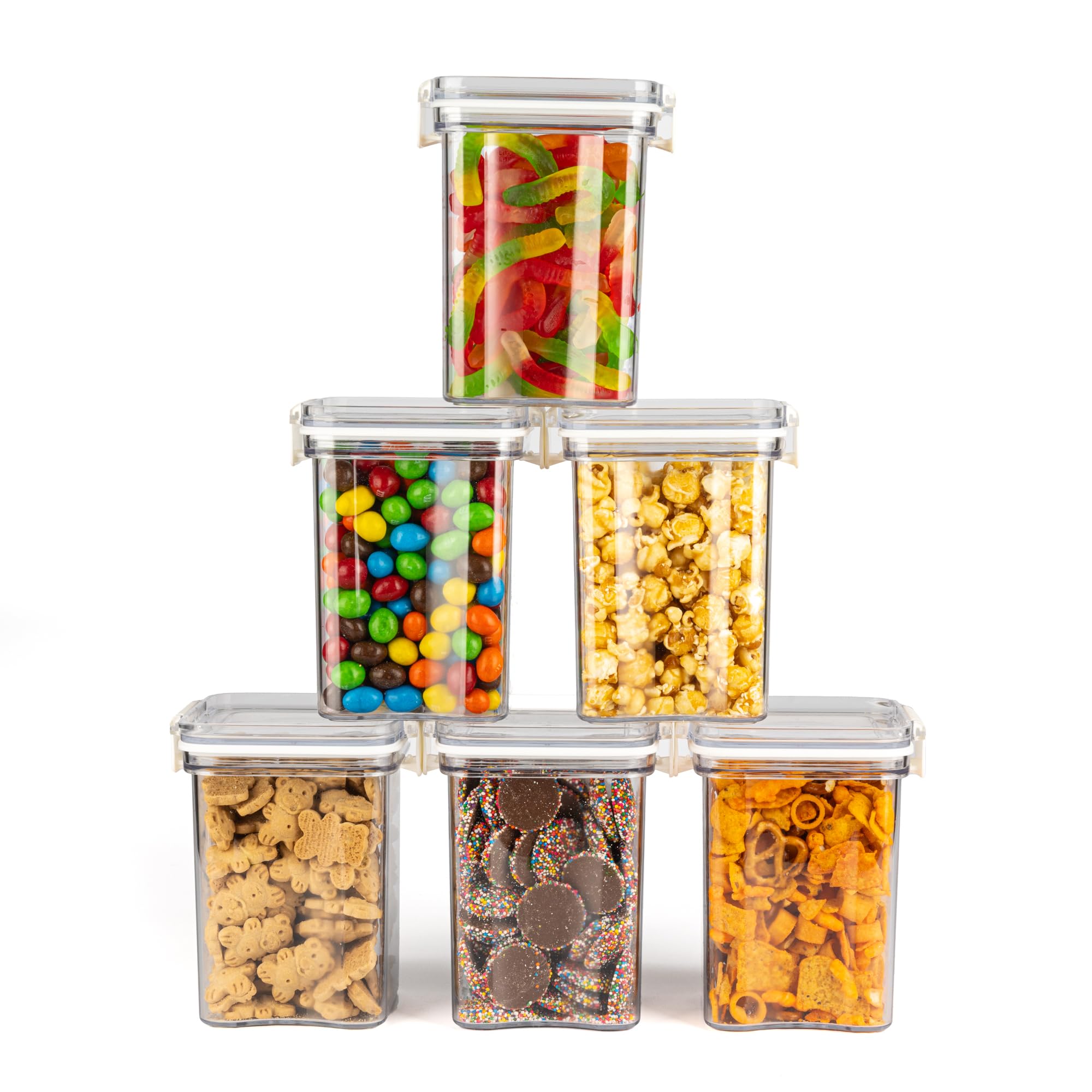 Indestructible Storage Tritan Modular Plastic Containers, 6-Piece (1.1 ...