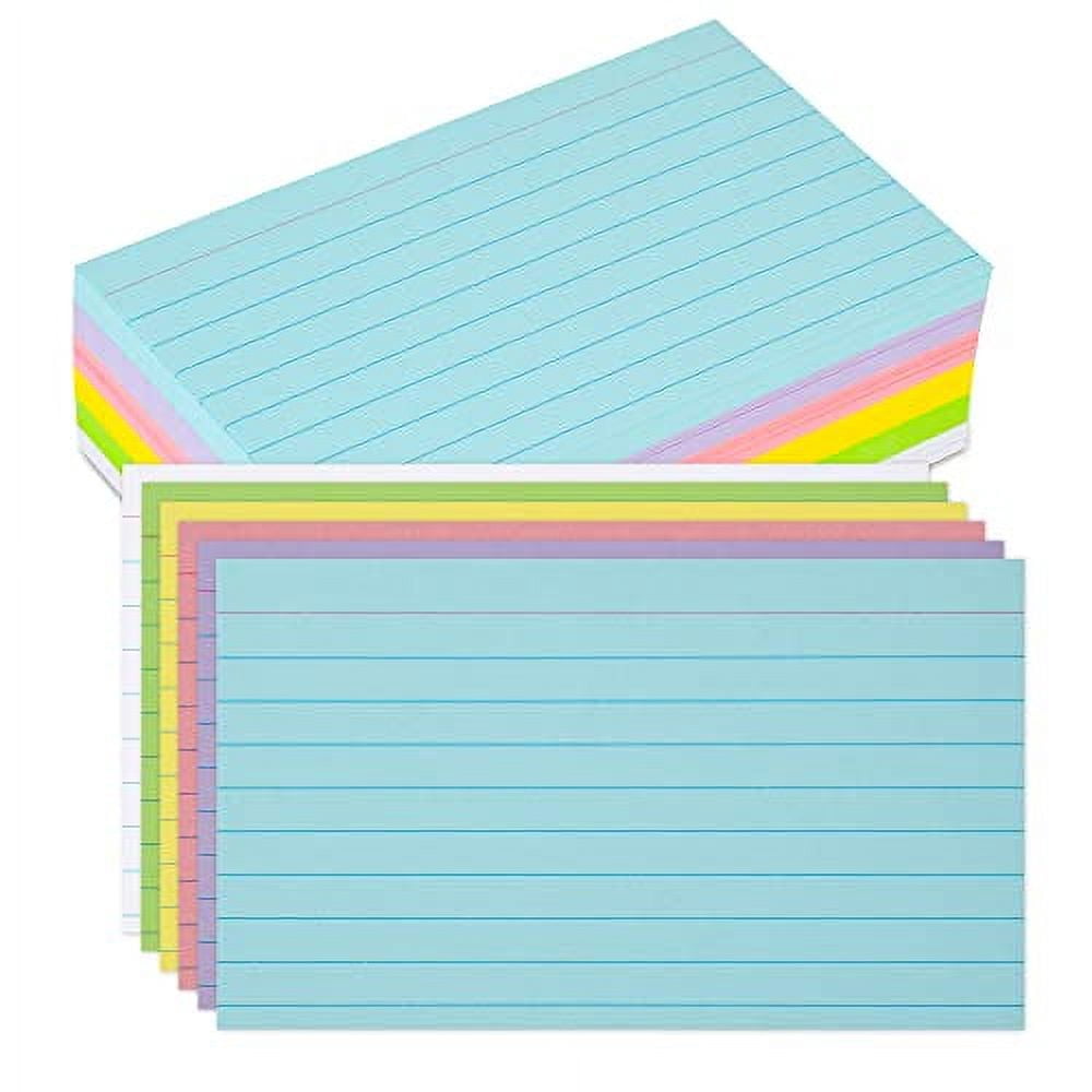 Index Cards 3x5, Ruled Index Cards, Flash Cards for Studying, Colored ...