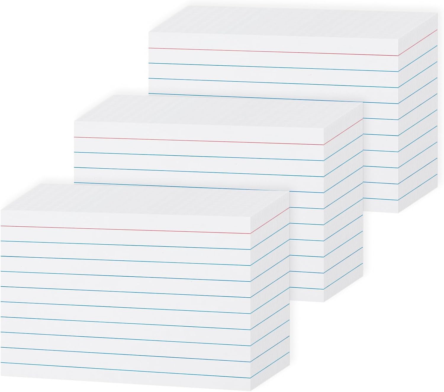 Index Cards 4x6 Ruled - 90LB 100 Pack White Lined Note Cards 4 x 6 ...