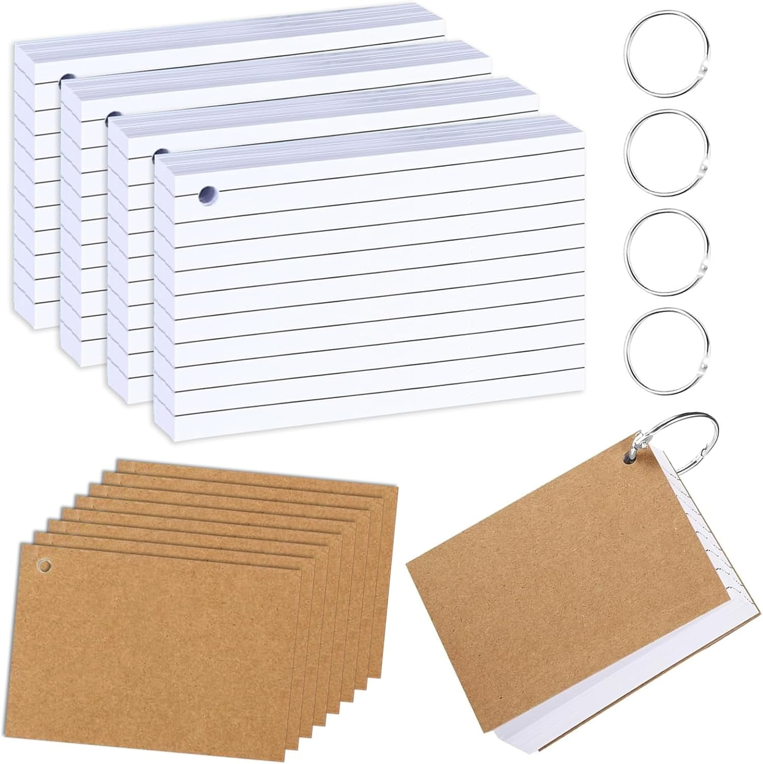 Index Cards Lined with Ring Flashcards Lined Index Cards Vocabulary ...