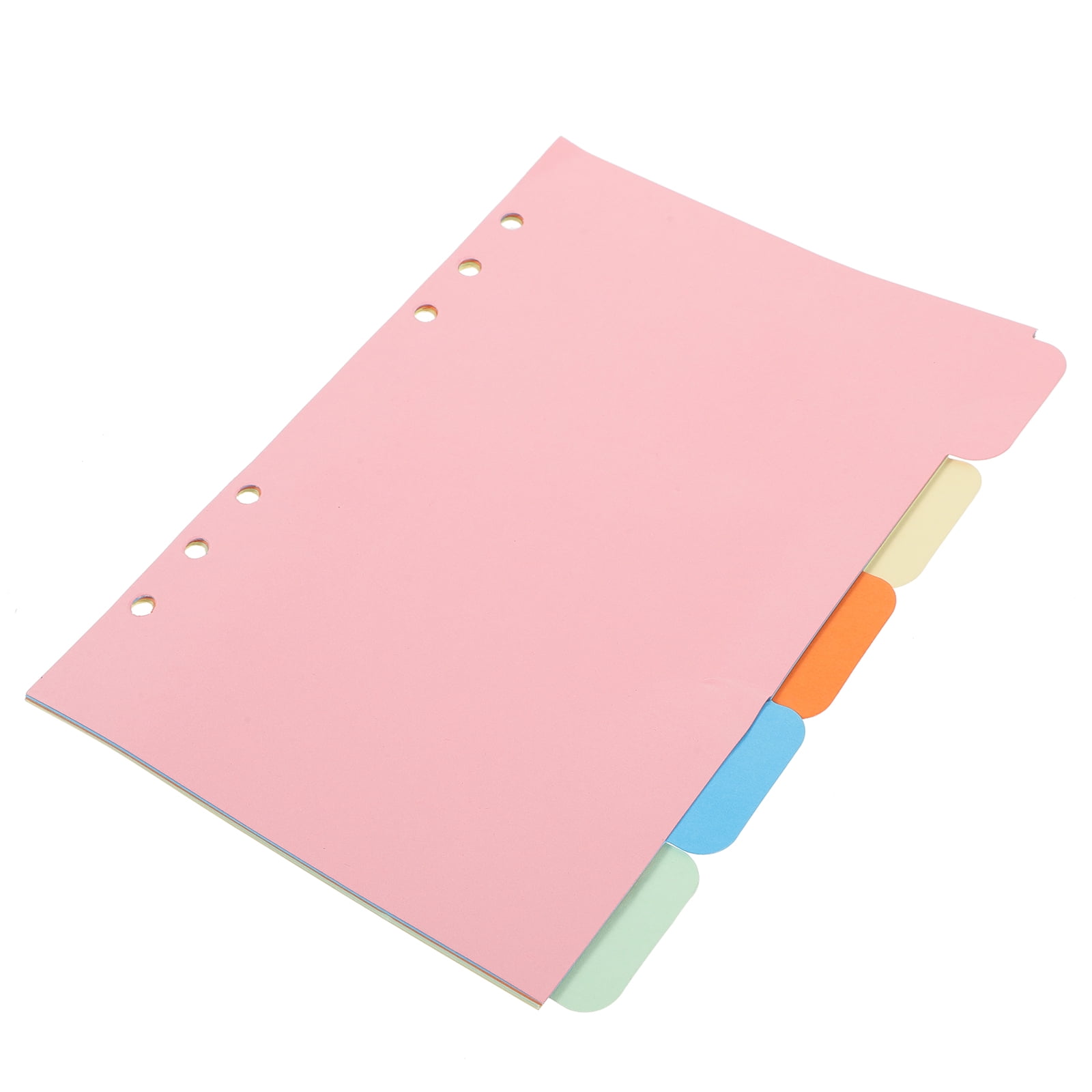 DEMACRIO Binder Index Divider Tab Dividers Assorted Color 1 Set 6 Holes ...