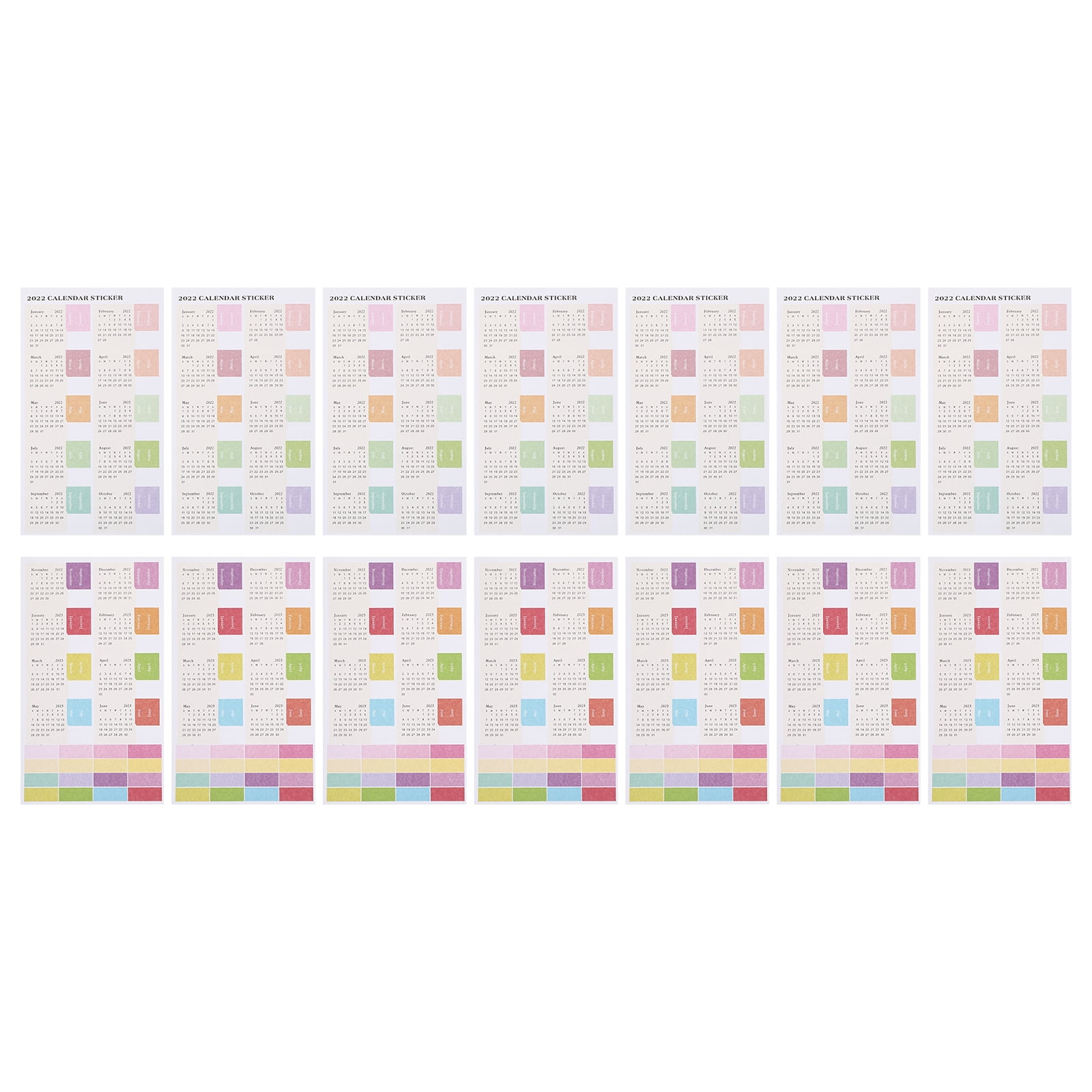 Index Label, 14Pcs Calendar Stickers Index Labels Stickers Diary Hand ...