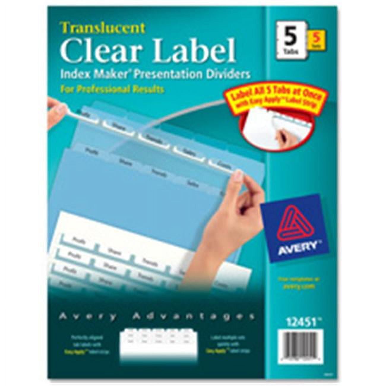 Index Label Dividers- Clear - 8-Tab - Walmart.com