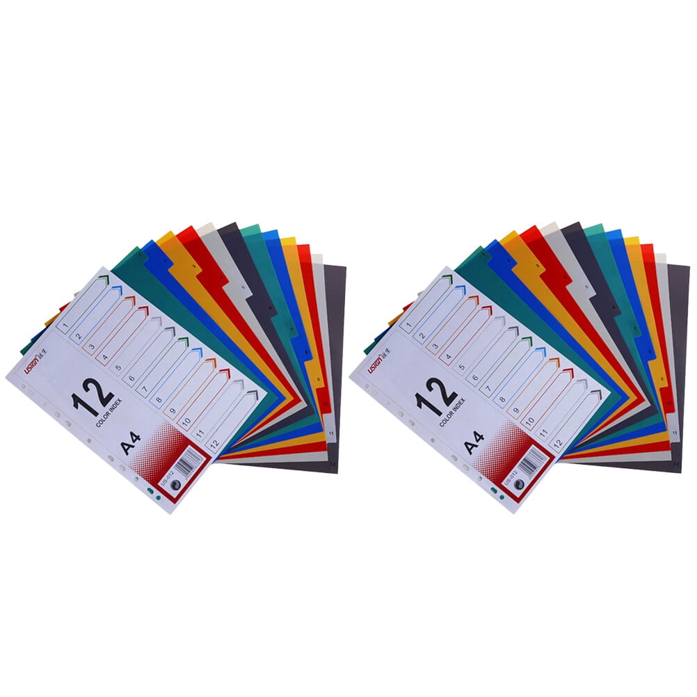 Toyandona 2Pcs Assorted Color Index Page Dividers for Easy ...