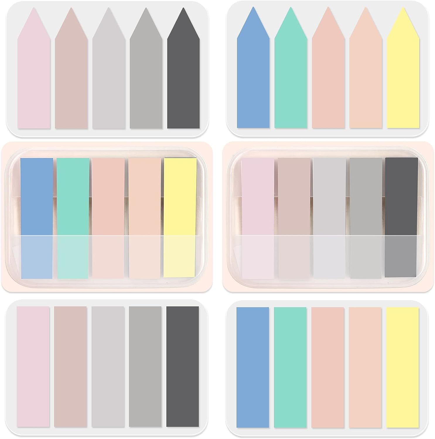 Index Tabs [6 Pack] Sticky Notes Flags Page Index Stickers Translucent ...