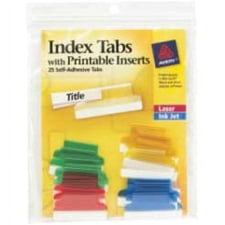 Index Tabs with Printable Inserts 16219, 25 Tabs, 1" - Walmart.com