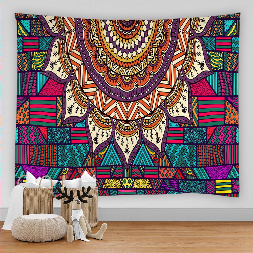 India Boho Tapestry Wall Hanging Mandala Decor Wall Cloth Tapestries ...