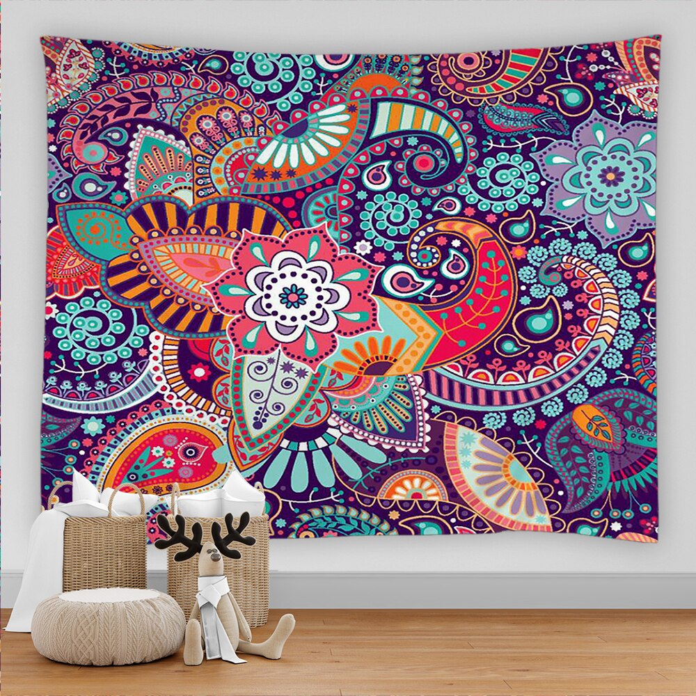 India Boho Tapestry Wall Hanging Mandala Decor Wall Cloth Tapestries ...