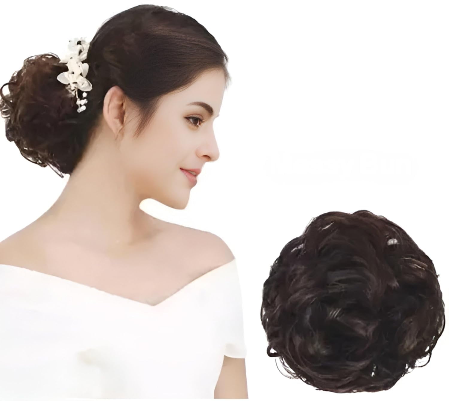 India Fashion kart Glorious Look Curly Rafal Bun Juda Brown Colour 35 ...