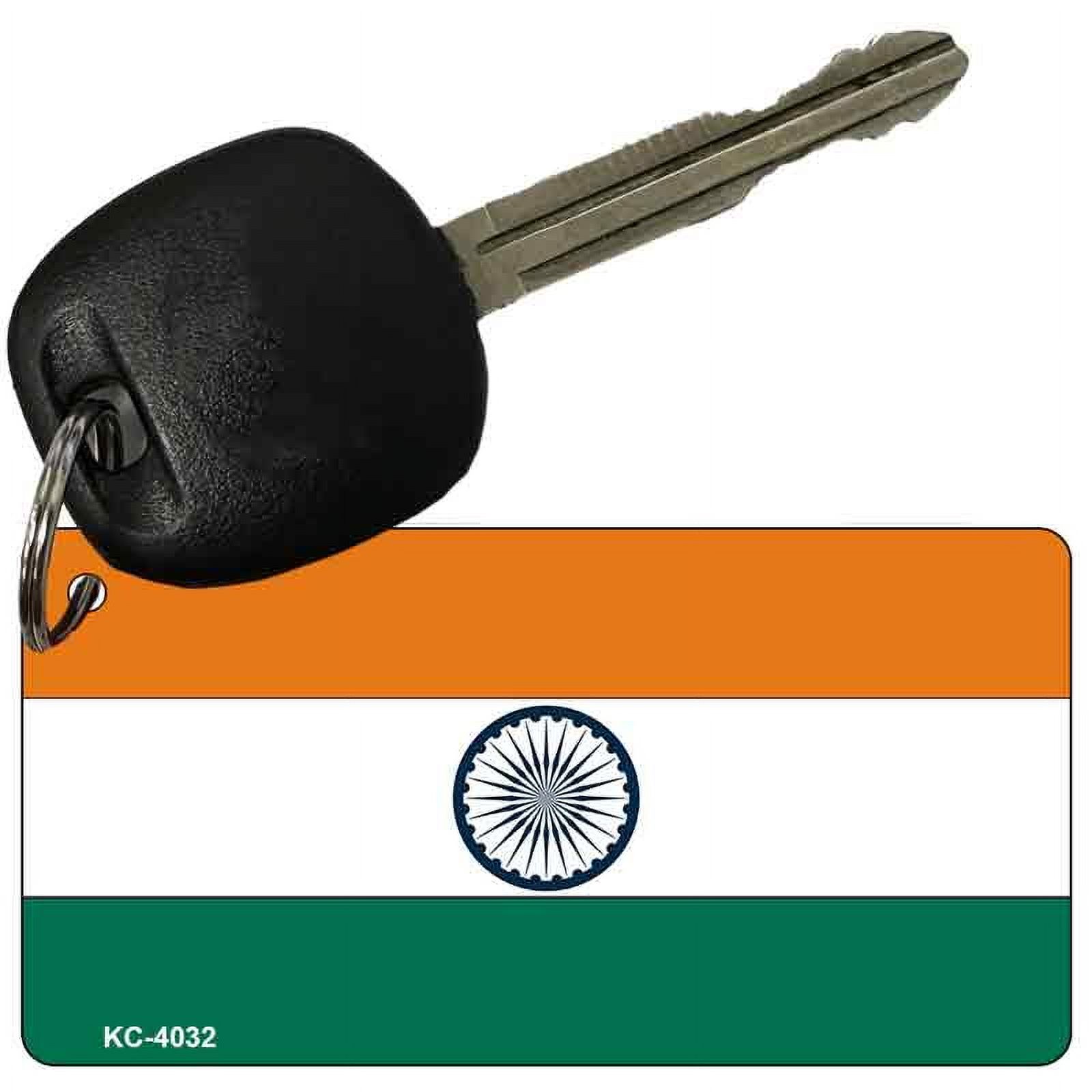 India Flag Novelty Aluminum Key Chain KC-4032 3" x 1.5" Key Chain (KC ...