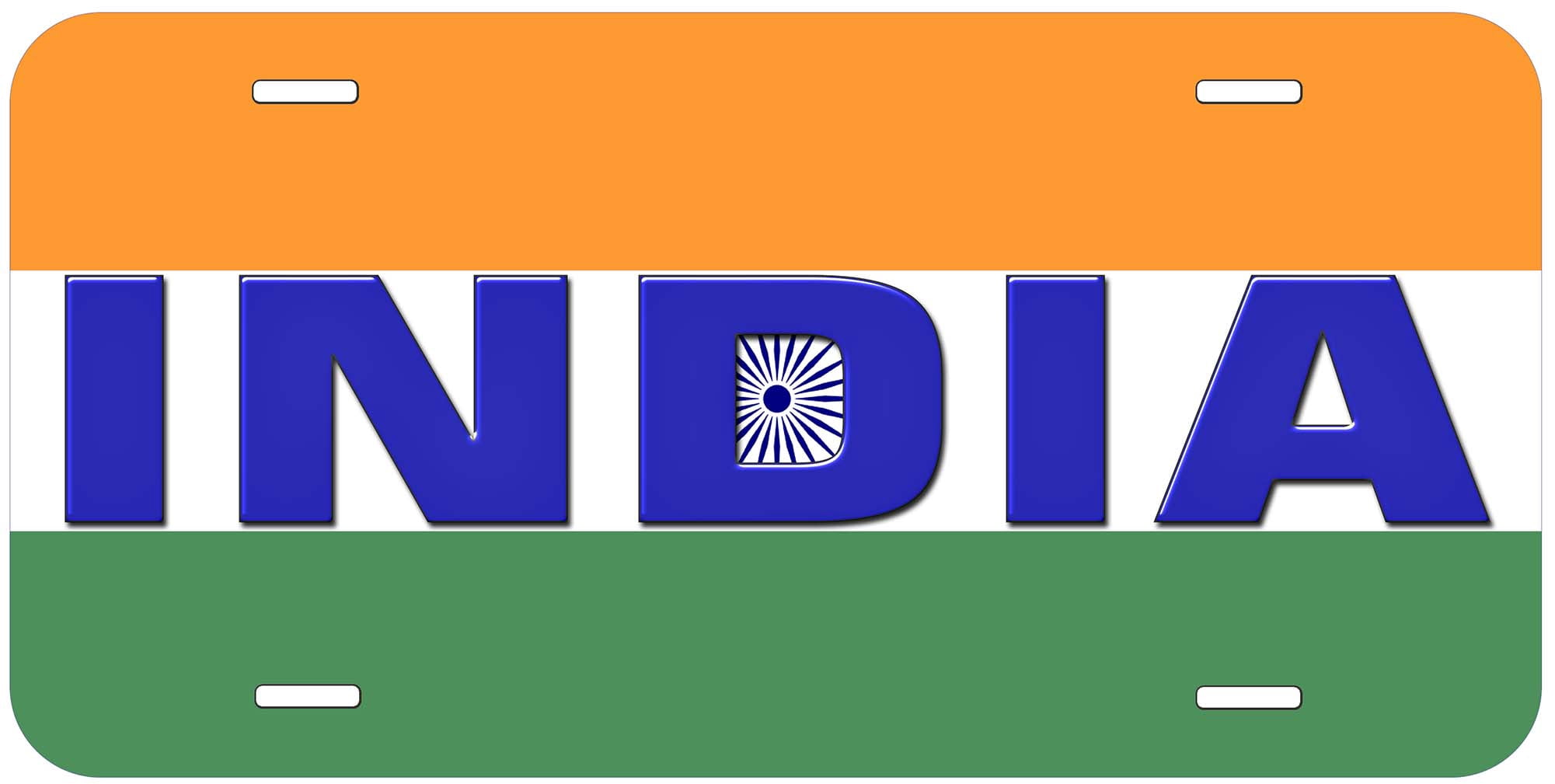 India Flag With Country Name Novelty Car Auto License Plate - Walmart ...